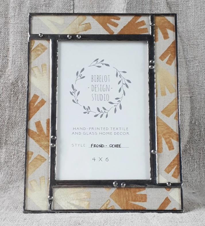 Bibelot Design Studio Frame 5x7 Ochre Frond – Past Present Future Ardmore